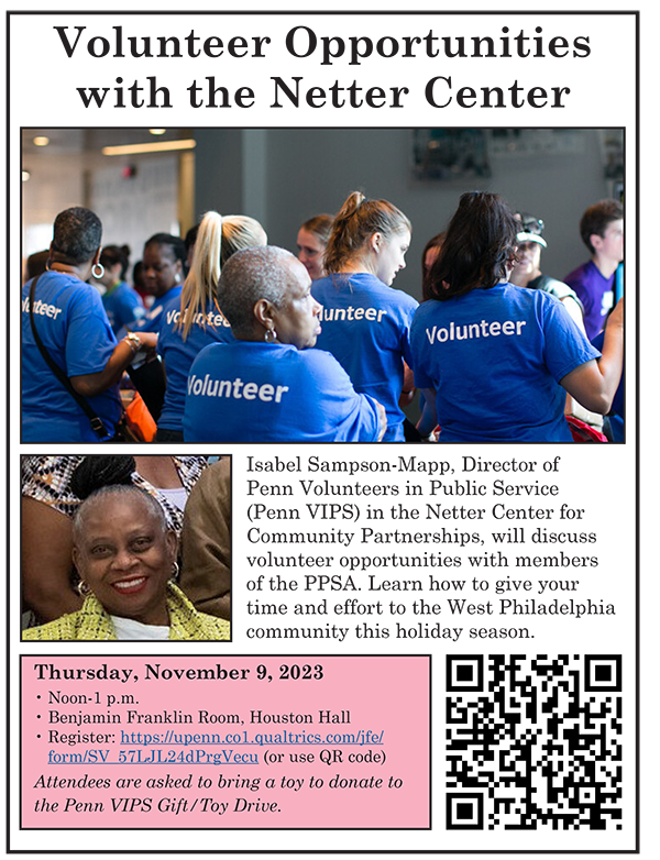 Event: Volunteer Opportunities with the Netter Center – Penn ...