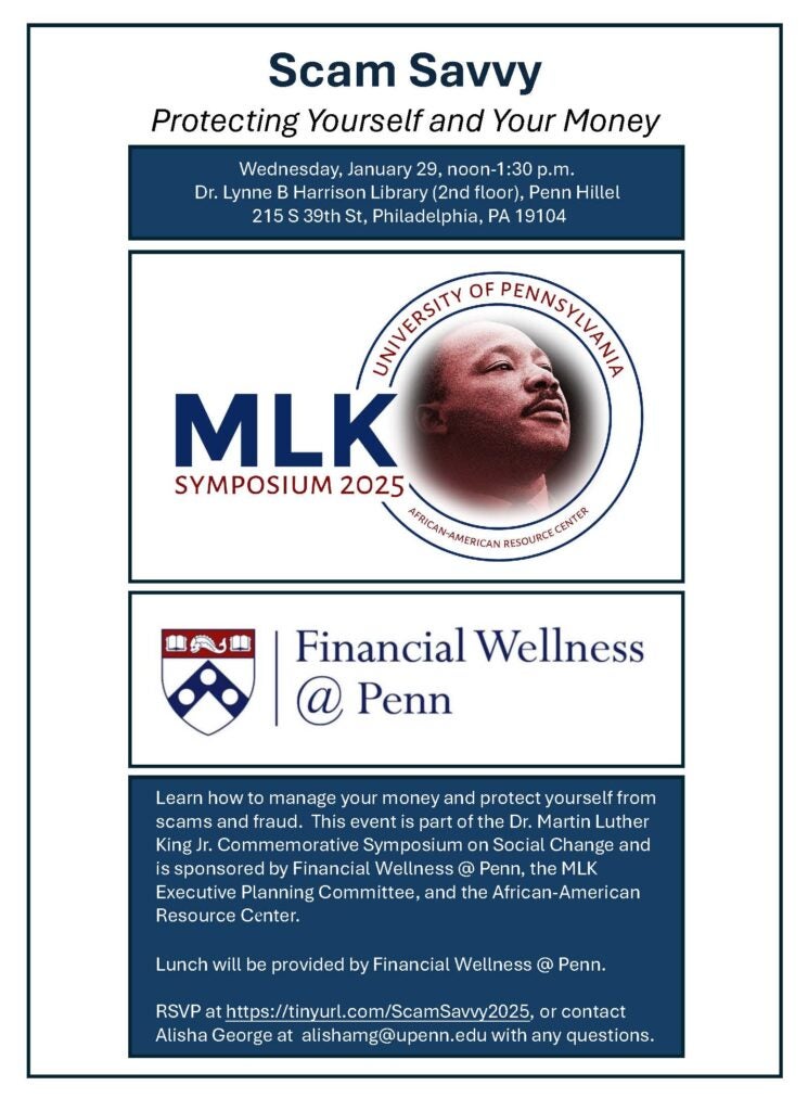 Scam Savvy: Protecting Yourself and Your Money – Penn Professional ...